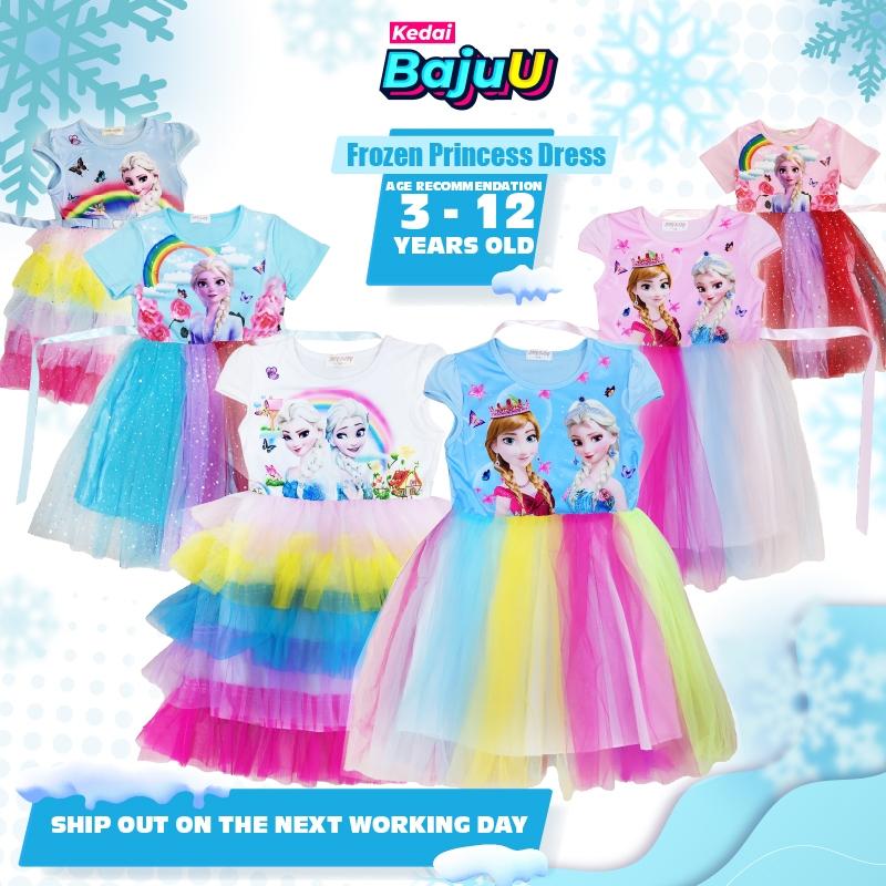 📢HARGA BORONG 3-12yrs old Rainbow Frozen Elsa Anna Snow Queen - TikTok ...
