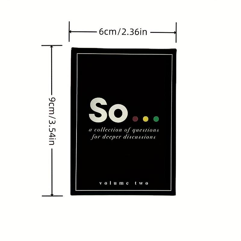 So Cards Deep Conversation Starters Question Card Game Board Games ...