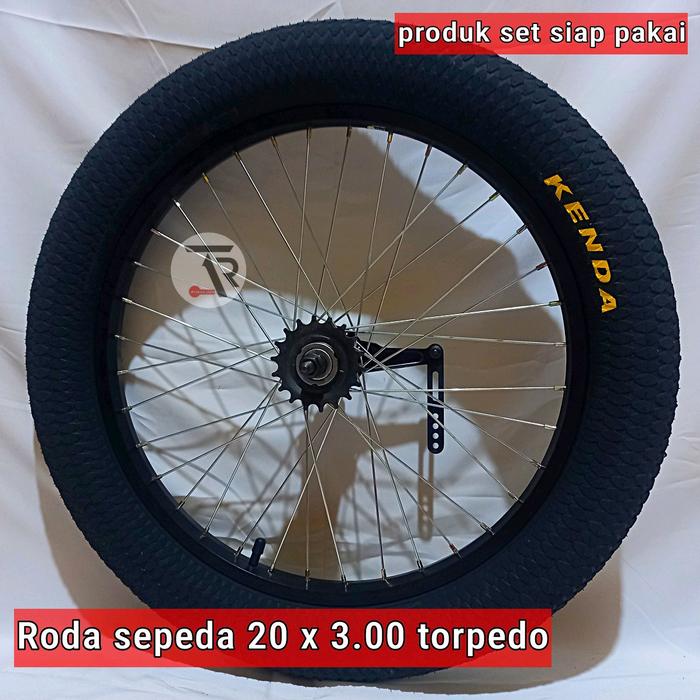 Jual Roda Sepeda BMX 20 x 3.0 Jumbo Torpedo Siap Pakai Velg Genio Alloy ...
