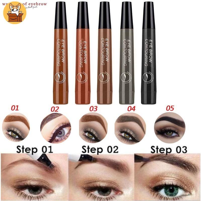 【Am-az】 Waterproof Eyebrow Pencil, Long-lasting Natural Brown Eyeliner ...