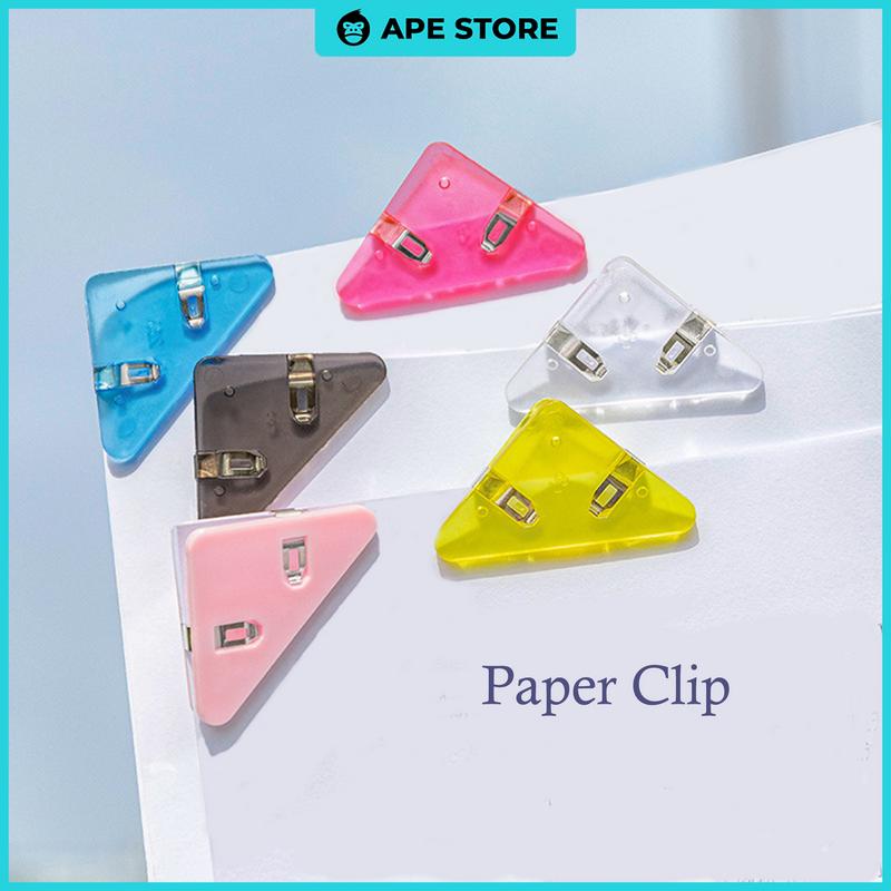 TRANSPARENT TRIANGLE PAPER CLIP/ FILING BINDER CLIP/ STATIONERY ...
