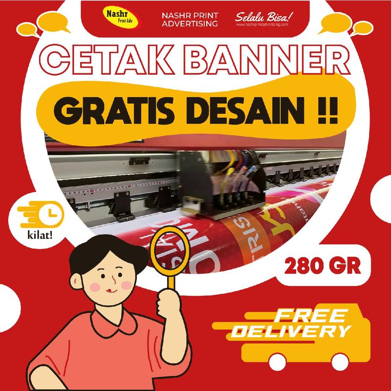 CETAK BANNER 280 GR Counter Spanduk Luar ruangan - Shop | Tokopedia