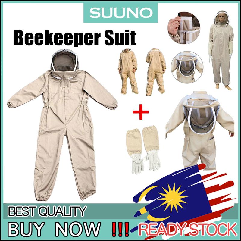 Full Body Beekeeping Protective Beekeeper Suit Gloves Beekeeping ...