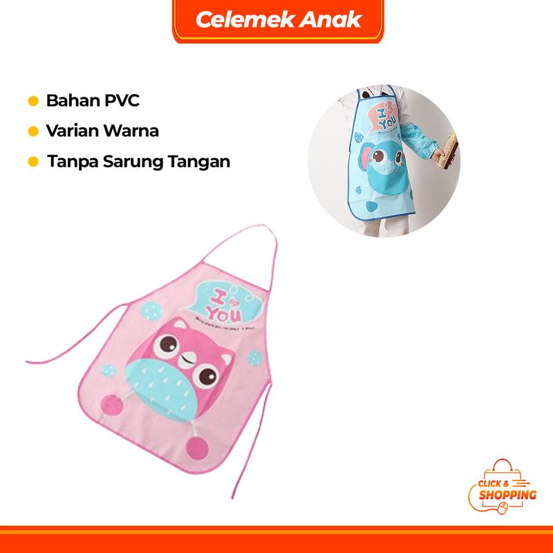 Celemek Anak Apron Anak Melukis Berkebun Karakter Hewan Kartun - Shop ...