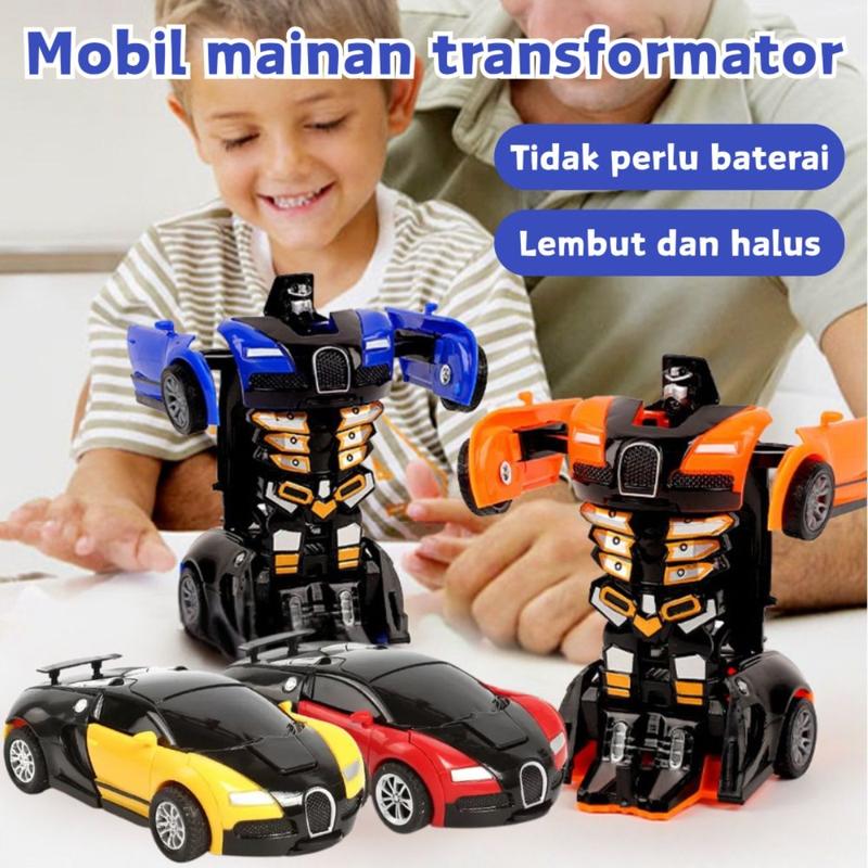 Robot Mainan Transformers 2-in-1 Anak - Mobil Robot Edukasi dengan ...