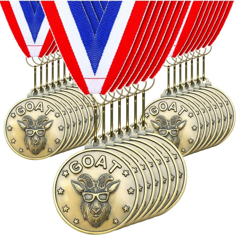 Remuuly 30 Pcs Greatest of All Time Medals 3D Goat Medal Award - TikTok ...