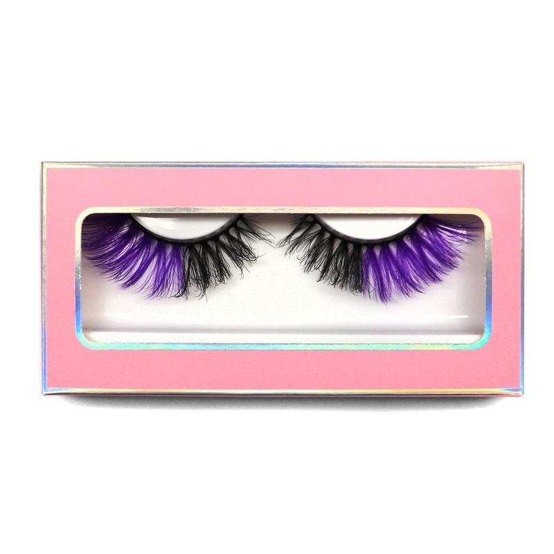 1 Pair Color Contrast Thick Eyelash, Long Fluffy False Eyelashes ...