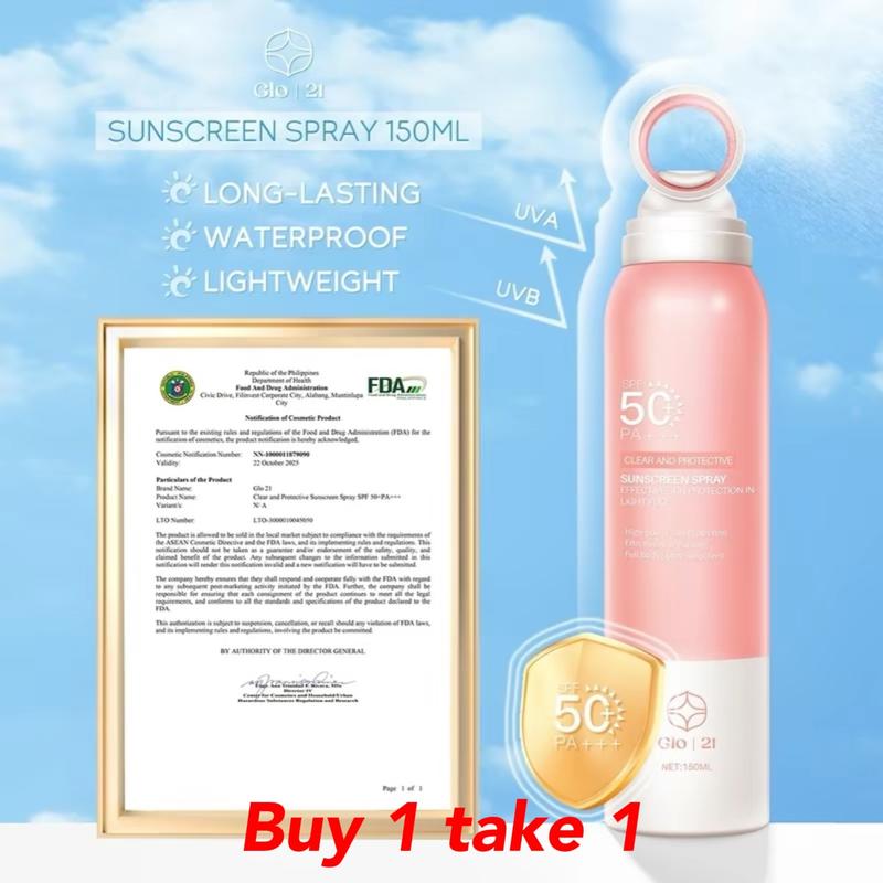 【BUY1 TAKE1】GLO21 SUNSCREEN SPRAY SPF50+ PA+++ UV PROTECTION - TikTok ...
