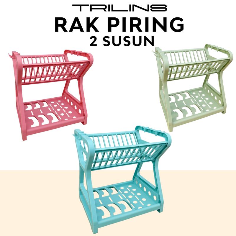 RAK PIRING 2 SUSUN TRILINS Mini Berkualitas Murah Meriah Tebal - Shop ...