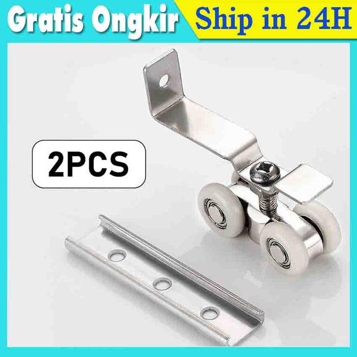Jual 2pcs/set Pintu Geser sliding door pintu lemari roda sliding pintu ...