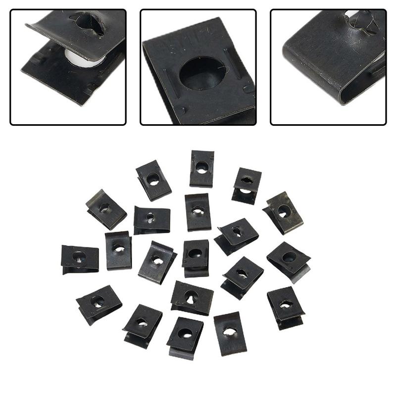 【APHE】 20x Metal U-Type Clips for Car Bumper Mudguard Trim Panel ...