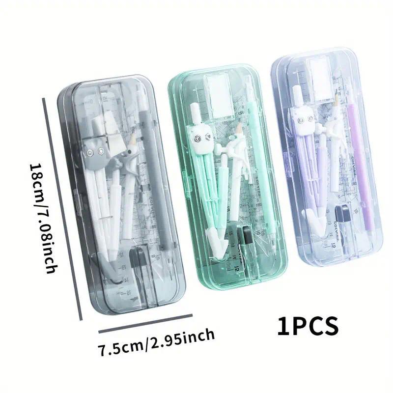 1pc Exam Compass and Ruler Set, 9pcs Set, Mathematics Drawin - TikTok ...