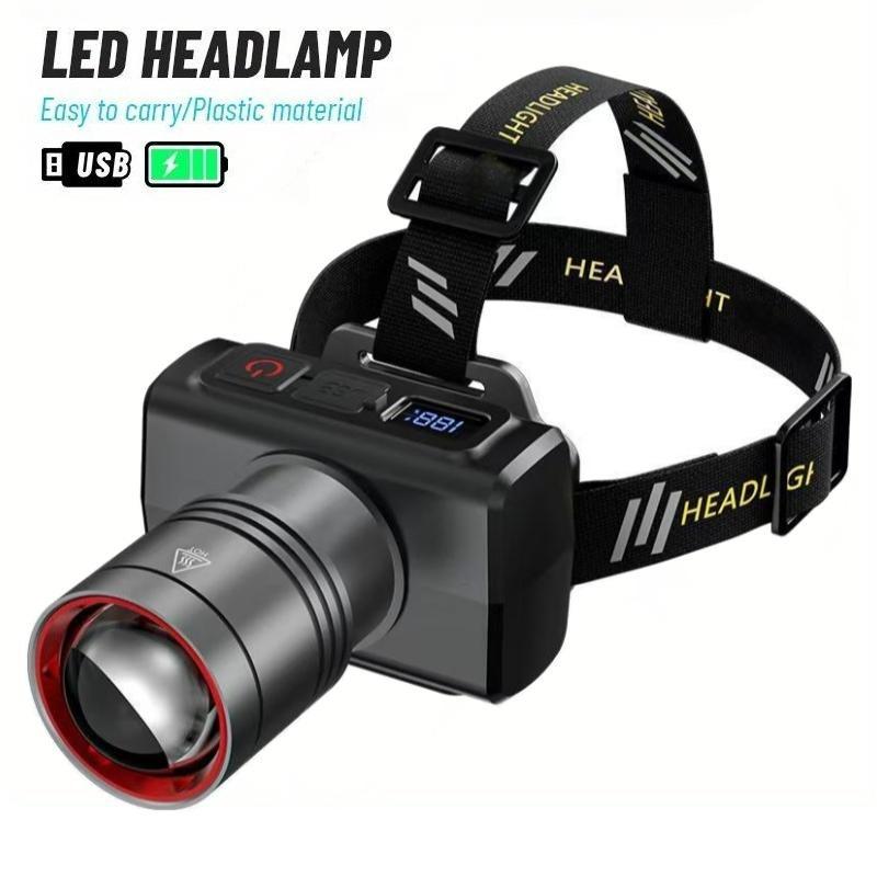 Super Bright LED Induction Headlamp Zoomable Head Flashlight - TikTok ...