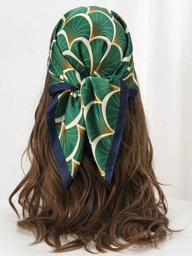 Women's Geometric Print Decor Square Scarf, Fashionable Soft - TikTok Shop