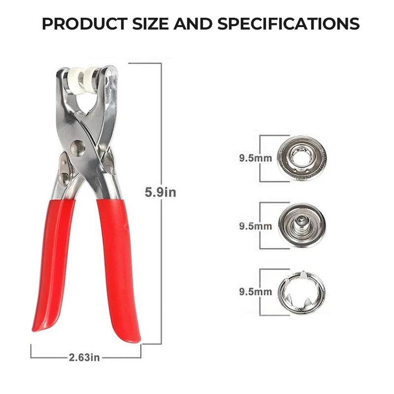 (1PCS Pliers OR 50SET Buttons)Metal Snap Button Kit Snap on Buttons ...