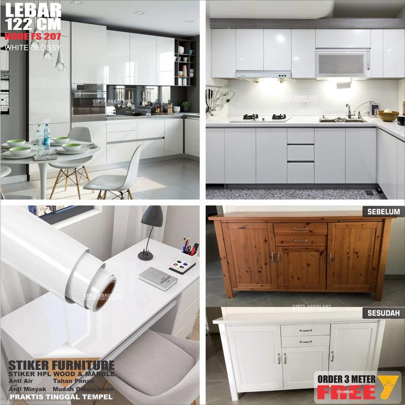Wallpaper Stiker Lemari Sticker Meja Kayu Kitchen Set Dindin - Shop ...