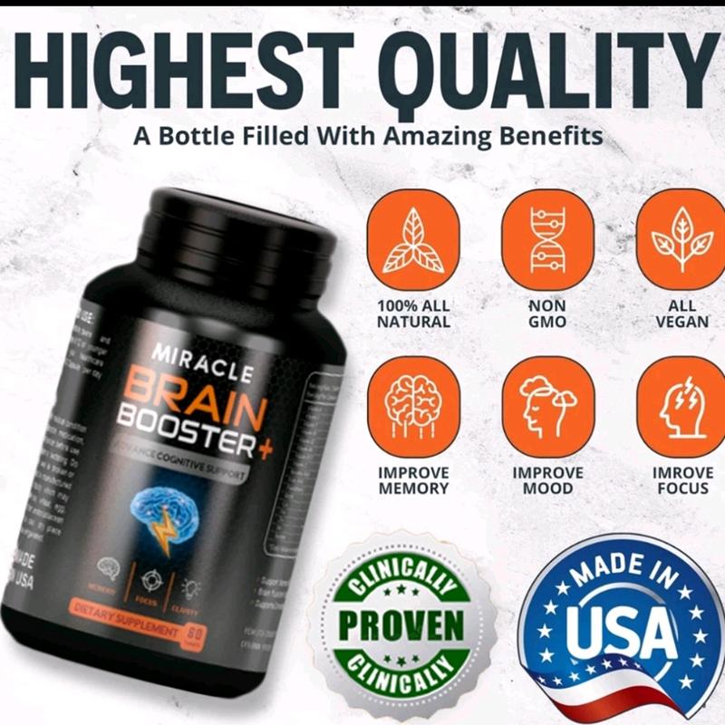 MIRACLE BRAIN BOOSTER - Supports Brain Health, Mental Alertness ...