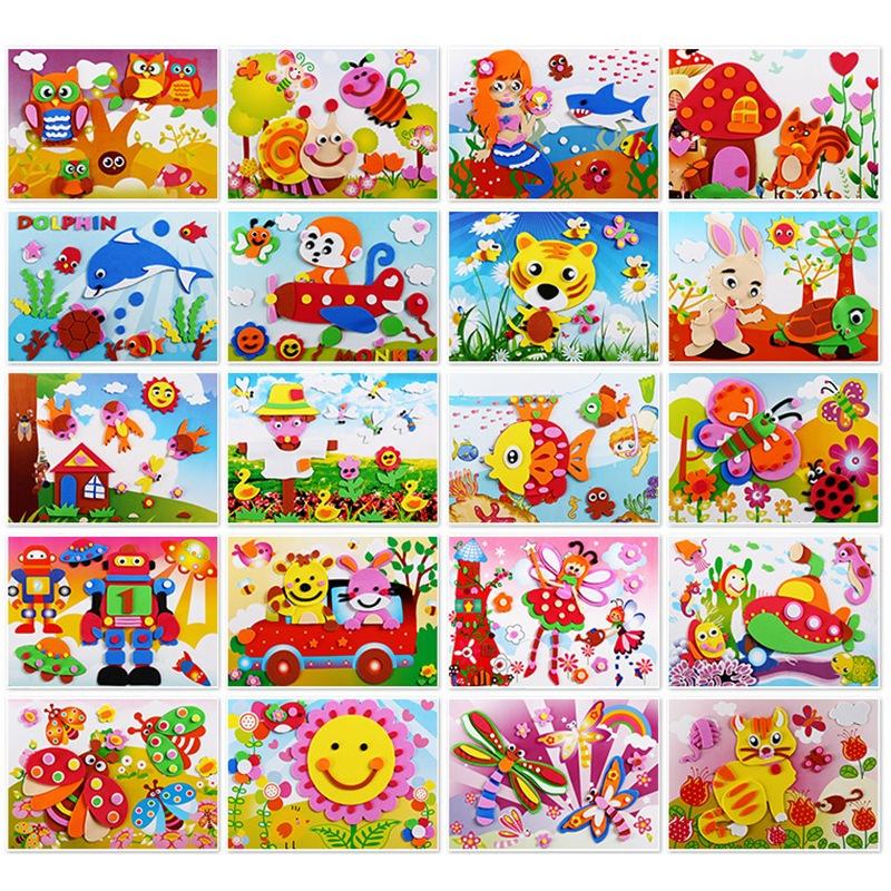 Kid 3D Foam DIY EVA DIY Sticker Art Craft Art Kits Education - TikTok ...