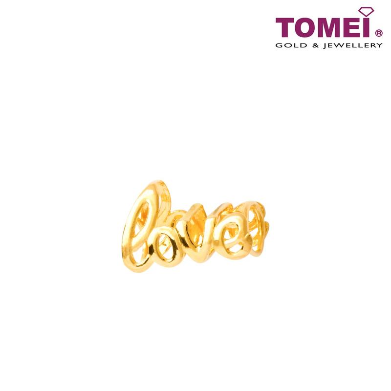 TOMEI 2-Way LOVE Charm, Yellow Gold 916 - TikTok Shop Malaysia