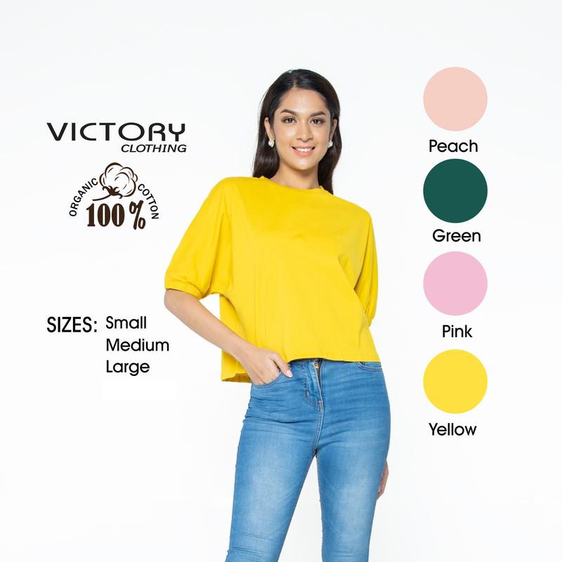 VICTORY Ladies Plain Shirt with Gartered Continous 1/2 Sleeves - TikTok ...