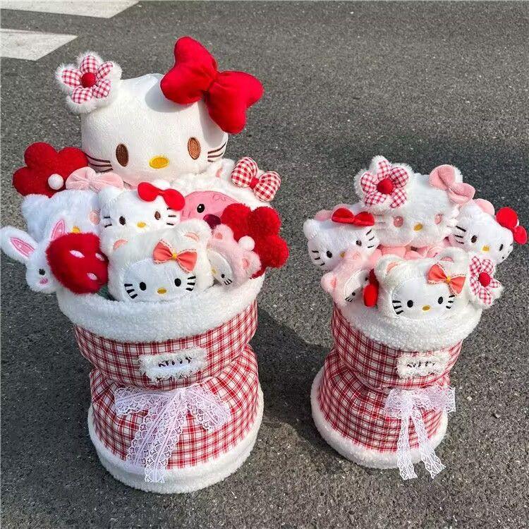 Sejambak Anak Patung Hello Kitty, Bunga Comel Hati Girly, Hadiah ...