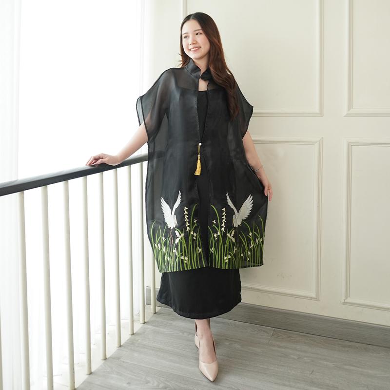 Dress Organza Set Panjang Kondangan Evening Mewah Wanita Baj - Shop ...