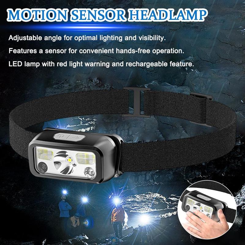 Motion Sensor Headlamp Outdoor Long Endurance LED Strong Light - TikTok ...
