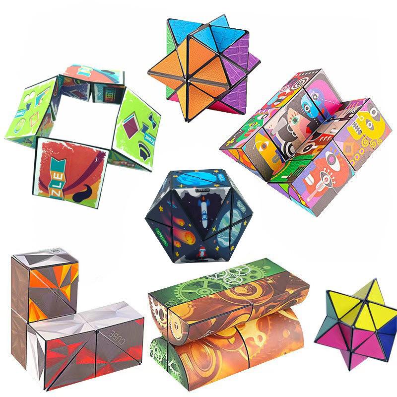 Folding Toy Three-Dimensional Infinite Variety Cube Non-Magnetic ...