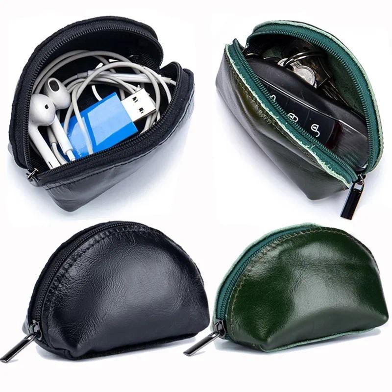 Genuine Leather Mini Pocket Zipper Small Money Bag Female Wallet Women ...