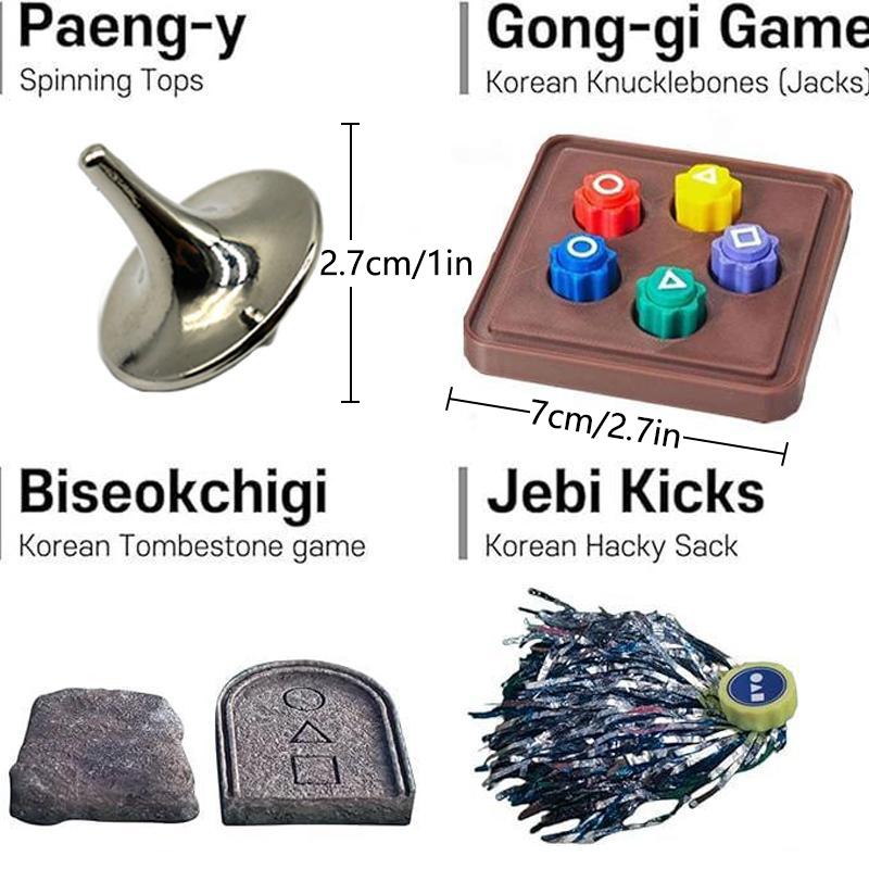 3D Squid Game Inspired Korean Folk Games Set | Traditional - TikTok Shop