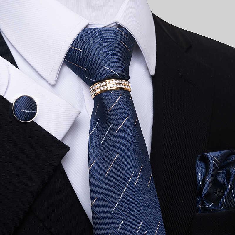 High Quality Handkerchief Pocket Squares Cufflink Set Tie Clip - TikTok Shop Singapore