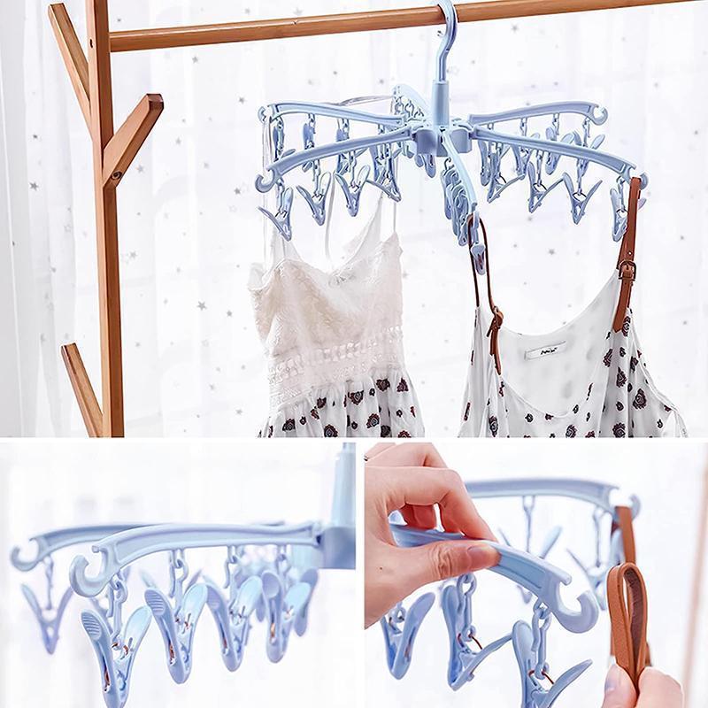 24 Pegs Underwear Hanger, Washing Rack Hanger, Travel Hanger - TikTok ...