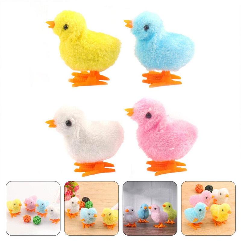 Cute Plush Wind Up Chicken Kids Educational Hopping Jumping Toy ...