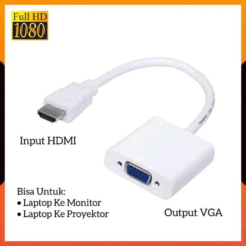 KABEL ADAPTER HDMI TO VGA CONVERTER / KONEKTOR HDMI KE VGA / - Shop ...