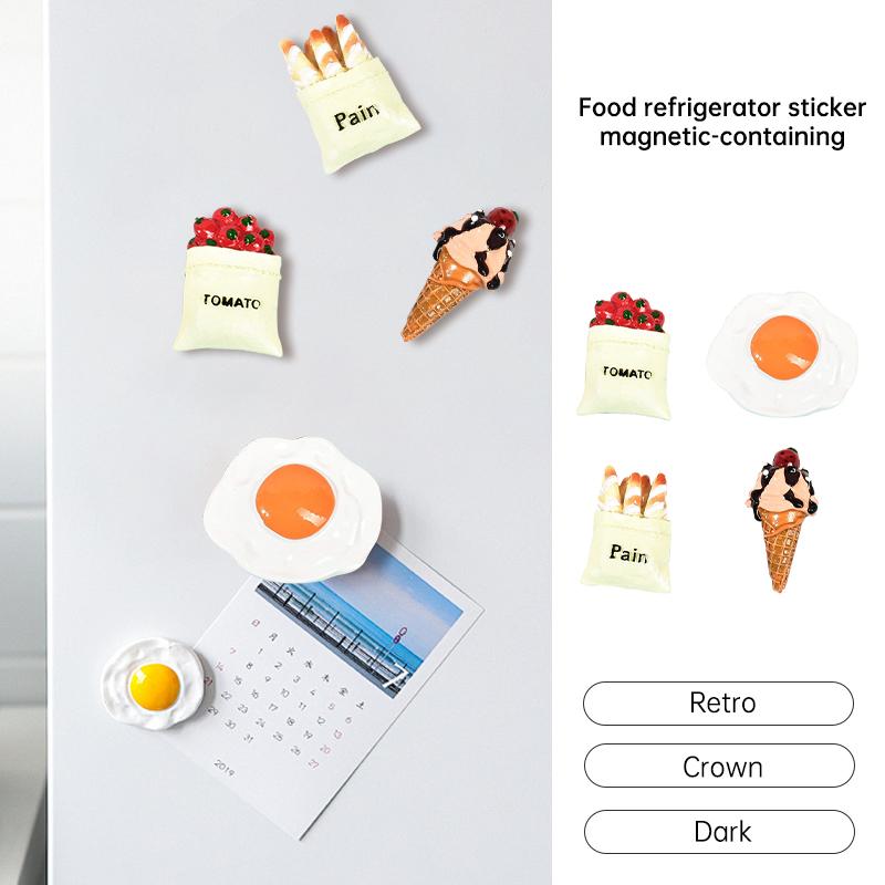 【Domaint】Cartoon Food Refrigerator Magnet Bread Refrigerator Magnet ...