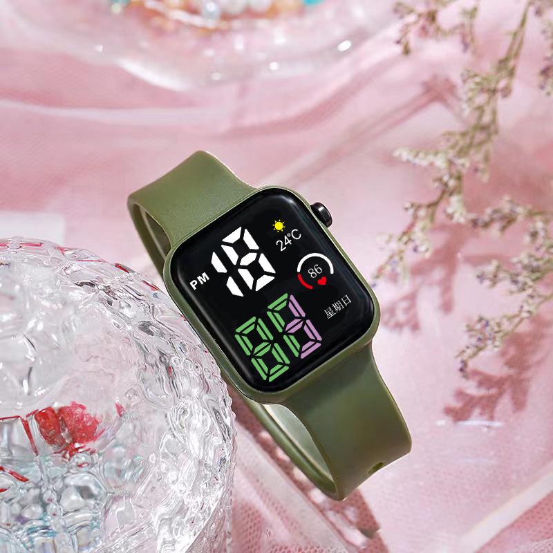 New LED Electronic Watch 10086 Color Light Square Waterproof Digital ...