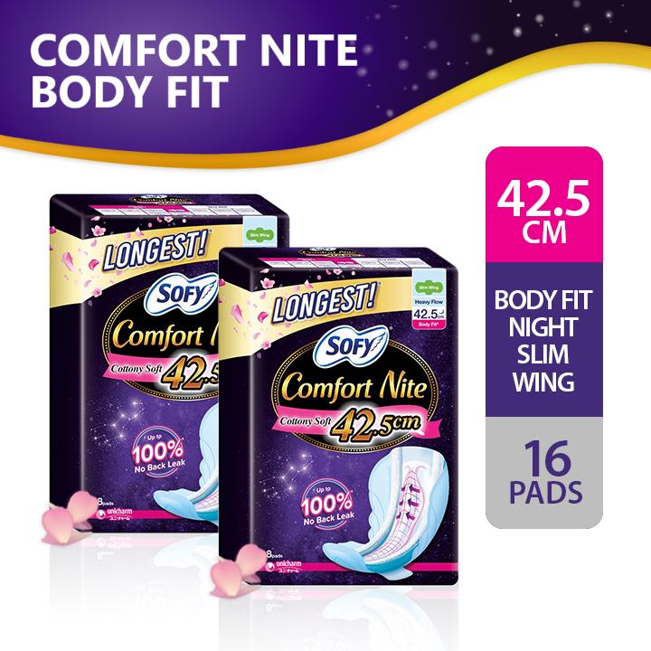 SOFY Comfort Nite Overnight Sanitary Napkin with Wings 42.5c - TikTok ...