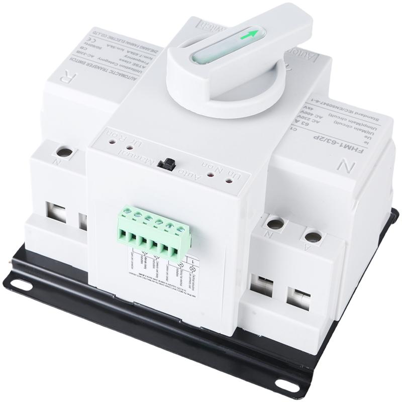 Double Power 63A Automatic Transfer Switches 2P 220V/110V Miniature ...
