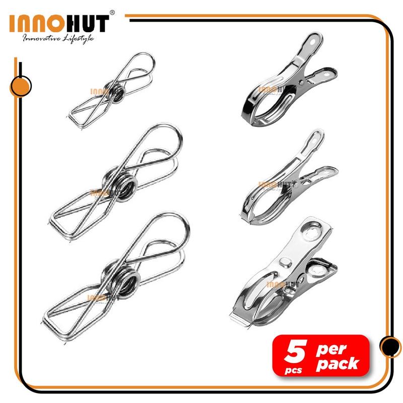 [5PCS] Innohut Penyepit Kain Baju Besi Stainless Steel Clothes - TikTok ...