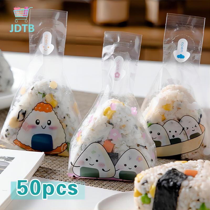 50-Piece Japanese Triangle Onigiri Packing Cover Kitchen Utensils ...