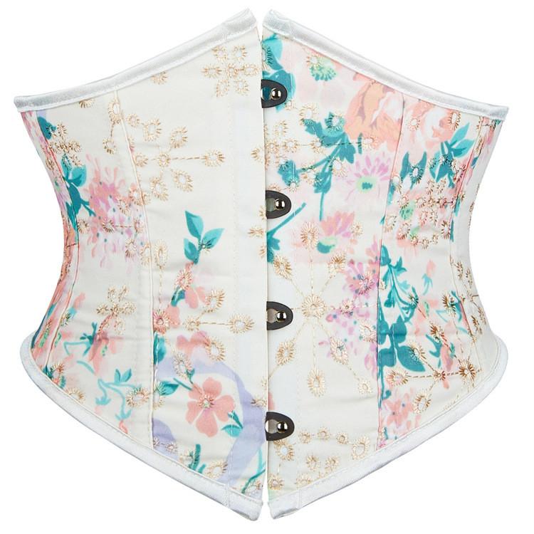 Women Gothic Underbust Corset Waist Trainer Slimming Bustiers Lingerie ...