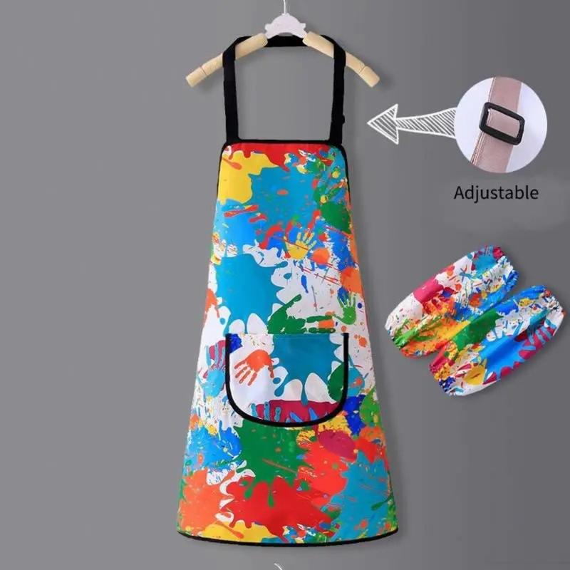 Apron Lukisan Kanak-kanak Poliester, Kalis Air, Bib Seni Kostum ...