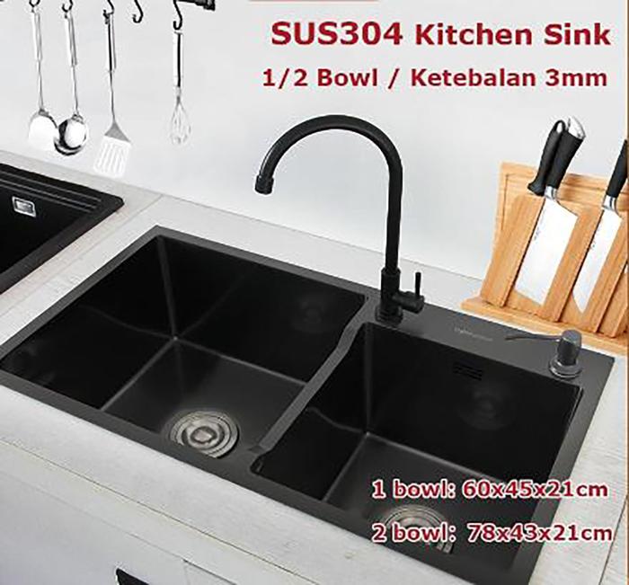 Promo Kitchen Sink Stainless/Bak Cuci Piring 1/2 Bowl Besar Original ...