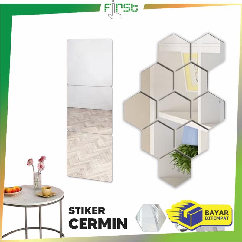 [COD] FH K97 Dekorasi Rumah Kamar Stiker Dinding Cermin Tempel Anti ...