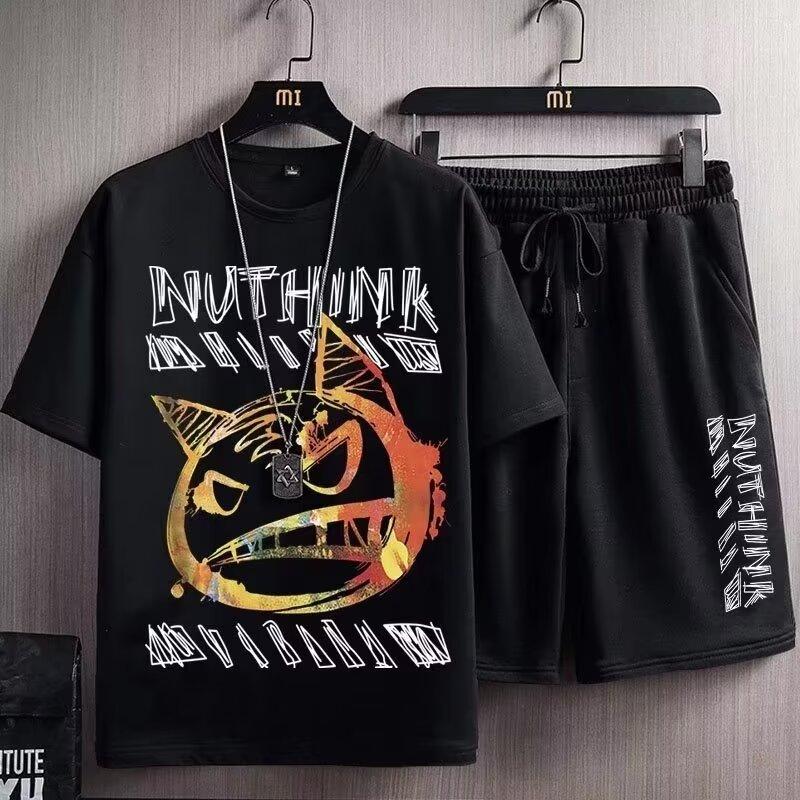 M-8xl plus size suit summer 2025 new short sleeve t-shirt + shorts ...