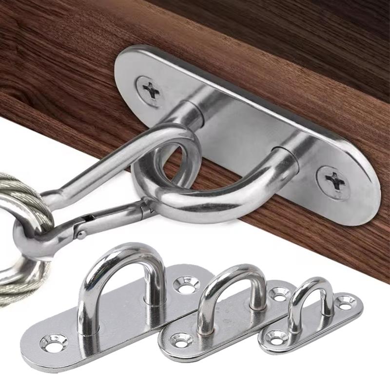 1PC Hook Eye Plate Heavy Oblong Duty Hook Wall Boat Ceiling Hanger ...