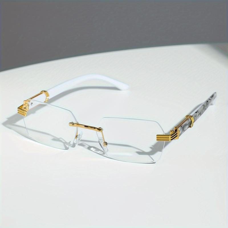 A Pair Stylish Frameless Rectangular Glasses for Men - Suitable ...