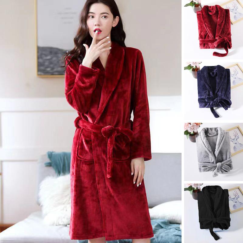 Unisex Winter Bathrobe Thick Warm Great Water Absorbent Soli - TikTok ...