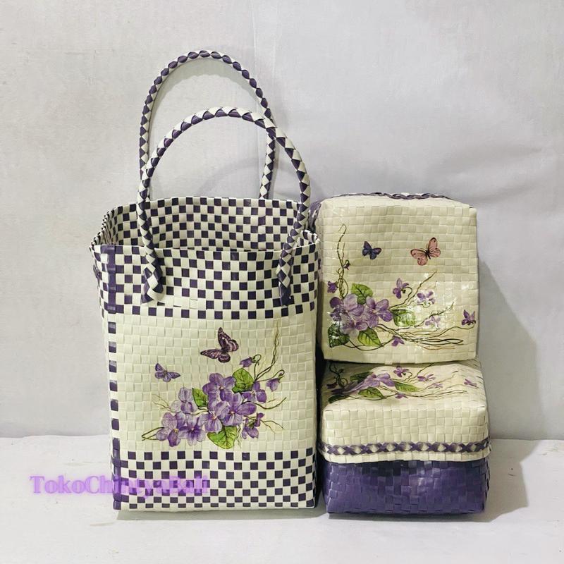 Tas Keben Isi 2 Bahan Plastik Strapping dengan Motif Gambar Cantik ...