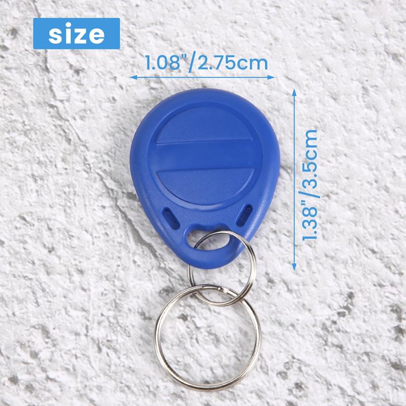 50 PCS Writable 125KHz RFID Key Fob Proximity ID Card Token Tag ...